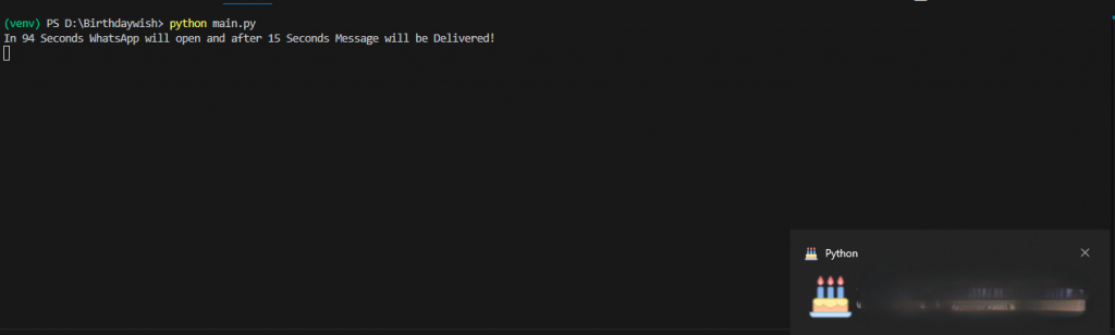 Automatic Birthday Wisher Using Python